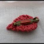 Hand Knitted Cotton Silk Brooch on Luulla